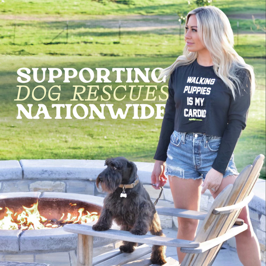 Puppies & Pilates Crop Top | Present for Dog Moms & Yoga Lovers