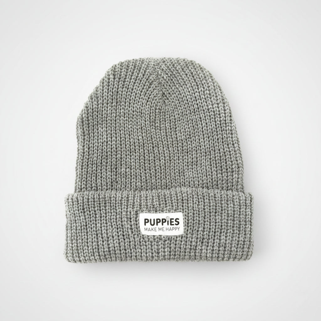 Company Label Beanie– Puppies Make Me Happy