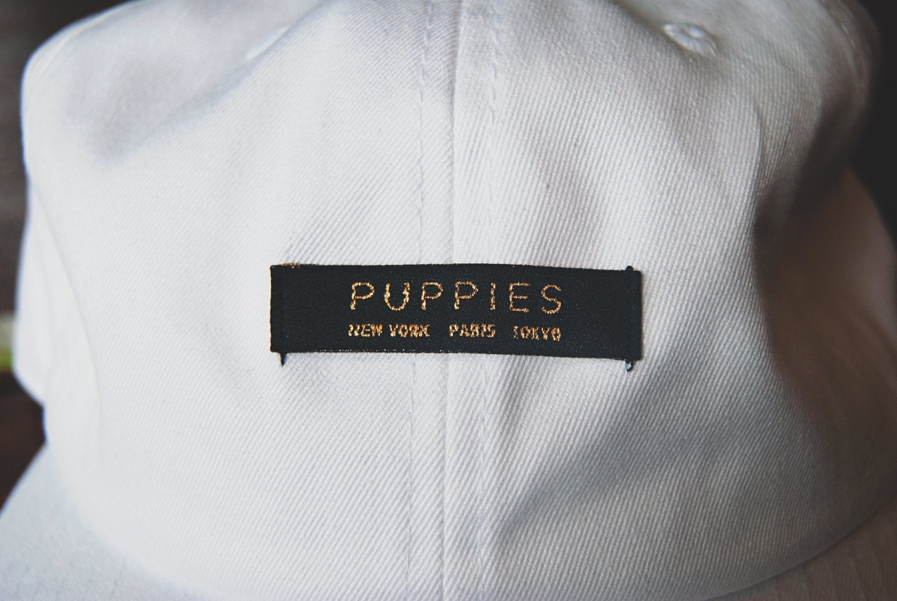 Puppy-Sized Designer Label | Strapback Hat– Puppies Make Me Happy