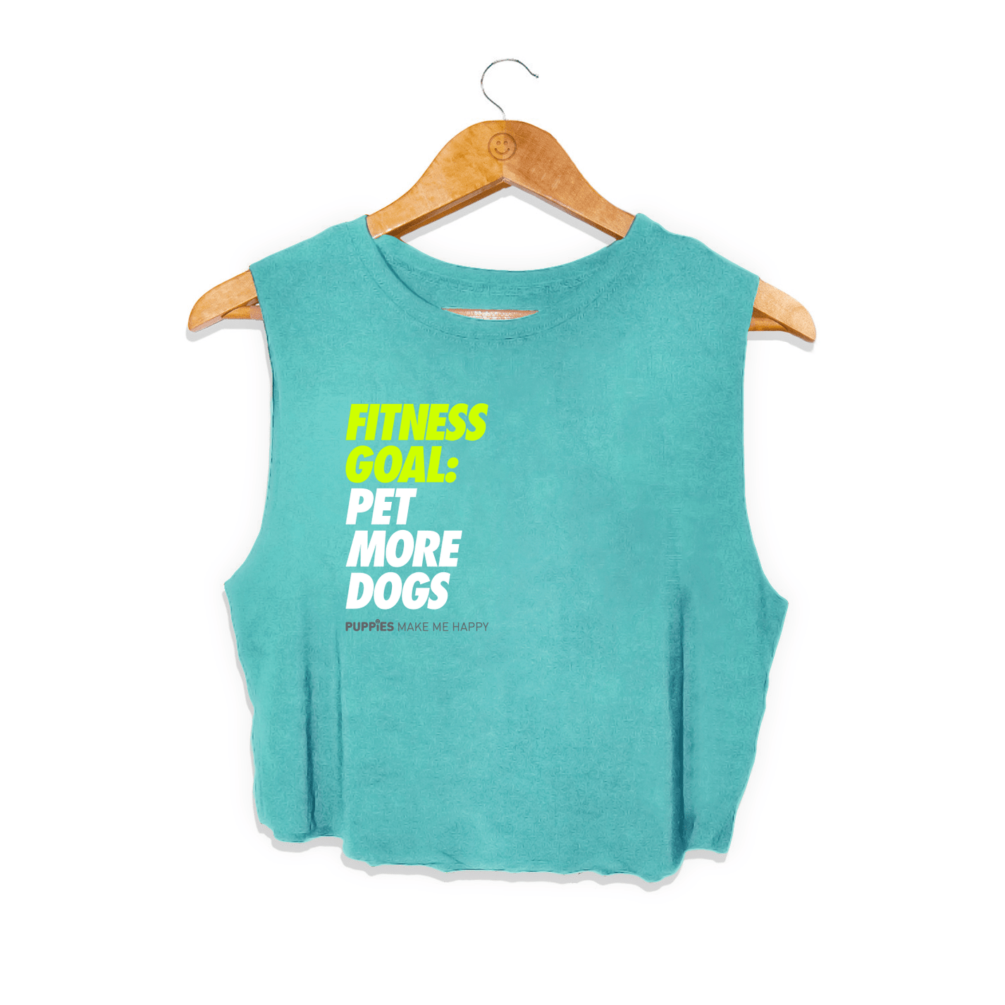 Fitness Goals Crop Top | Gift for Dog Lovers & Dog Owners